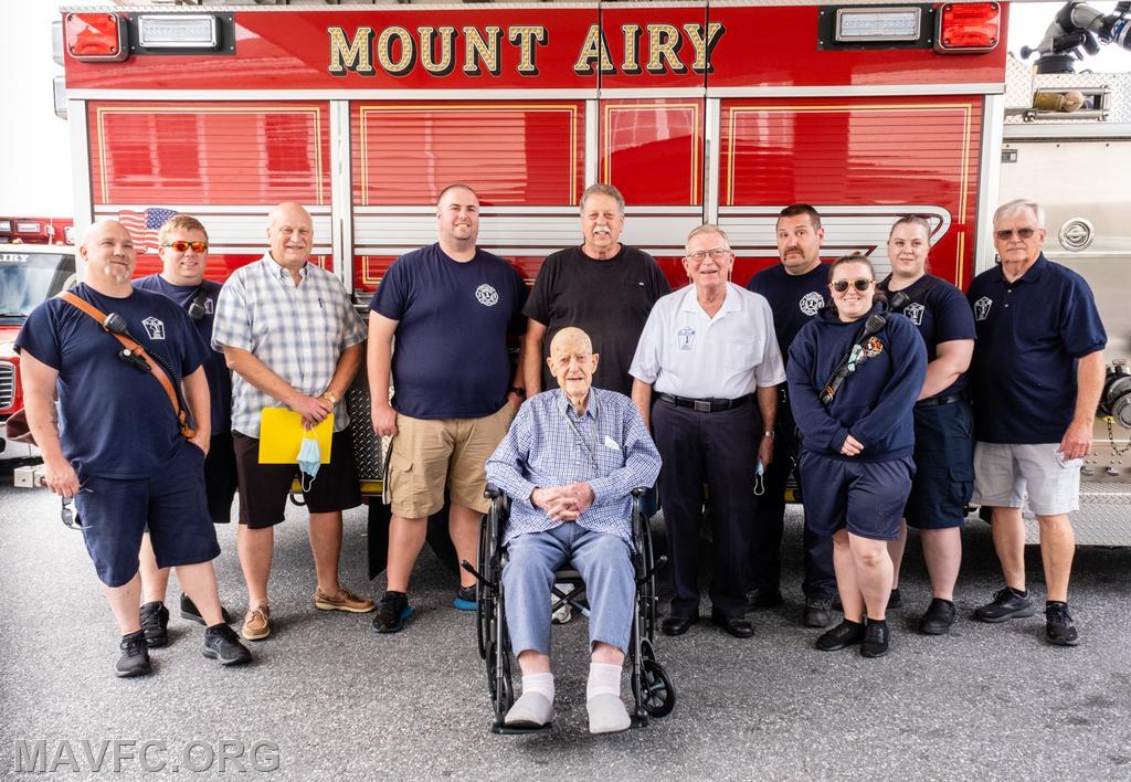 Past President Oscar Baker Celebrates his 100th Birthday - Mt Airy ...